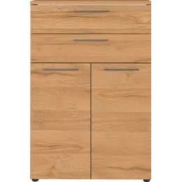 Aktenschrank Germania "GW-Agenda", grau (graphit, grandson, eiche, nachbildung), B:80cm H:120cm T:40cm, Holzwerkstoff, Schr&auml;nke, opt. mit Schublade, Ma&szlig;e 80x120 cm, Made in Germany