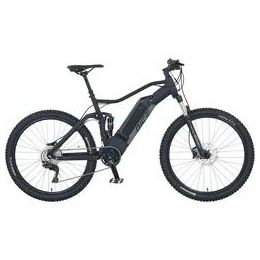 E-Bike Prophete "DICE 4.8" Gr. 48, schwarz (schwarz matt, schwarz), Elektrofahrr&auml;der, 48cm, 27,5 Zoll (69,85cm), Pedelec, Elektrofahrrad f&uuml;r Damen u. Herren, MTB, Topseller