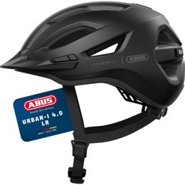 Fahrradhelm Abus "URBAN-I 4.0 LR" Gr. L, schwarz (velvet schwarz), Helme, L/906 Kopfumfang: 57cm - 61cm