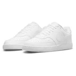 Sneaker Nike SPORTSWEAR "Court Vision Low Next Nature", Herren, Gr. 45,5, wei&szlig; (wei&szlig;, wei&szlig;, wei&szlig;), Synthetik, Schuhe Sneaker, inspiriert vom Design des Nike Air Force, Topseller