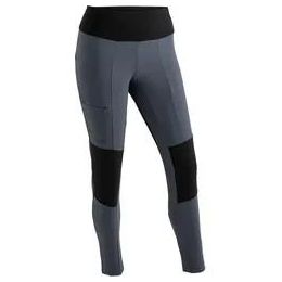 Outdoorhose Maier Sports "Dacit W", Damen, Gr. 42, Normalgr&ouml;&szlig;en, blau (graublau), 87% Polyester, 13% Elasthan, Hosen Outdoorhose, Damen Wanderhose, lange Outdoor-Tight, Trekkinghose