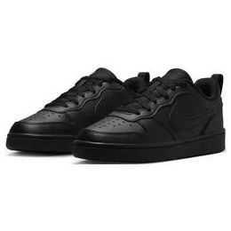 Sneaker Nike SPORTSWEAR "Court Borough Low Recraft", M&auml;dchen, Gr. 38,5, schwarz (schwarz, schwarz), Synthetik, Textil, Schuhe Sneaker, Design auf den Spuren des Air Force 1 f&uuml;r Jugendliche