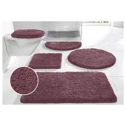 Badematte OTTO HOME "Sanremo, Badvorleger, Badezimmer Teppich, sehr weich" Gr. 1, lila (aubergine), H:30mm, Polyester, Badematten, Badematte, Badteppich, unifarben, rechteckig, rund & als 3-tlg. Set erh&auml;ltlich, Topseller