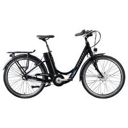 Z&uuml;ndapp E-Bike Z&Uuml;NDAPP "Green 2.7" Gr. 46, schwarz (schwarz, blau, schwarz), Elektrofahrr&auml;der, 46cm, 26 Zoll (66,04cm), Pedelec, Elektrofahrrad f&uuml;r Damen u. Herren