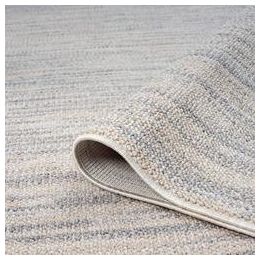 Teppich Carpet City "CLASICO 0052", grau, B:80cm H:11mm L:150cm, Obermaterial: 100% Polyester, Teppiche, Teppich, L&auml;ufer, Kurzflor, Hochtief-Muster, Boho, Fransen, Wohnzimmer