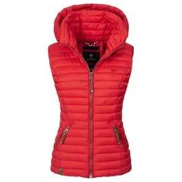 Steppweste Navahoo "Shadaa", Damen, Gr. M (38), rot, Oberstoff: 100% Nylon. Futter: 100% Polyester. Wattierung: 100% Polyester, tailliert h&uuml;ftbedeckend, Westen Steppweste, stylische &auml;rmellose Damen Weste mit Kapuze
