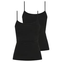 Unterhemd Mey "Superfine Organic", Damen, Gr. 40, N-Gr, schwarz, Single Jersey, Obermaterial: 92% Baumwolle, 8% Elasthan, unifarben, figurbetont, Rundhals, Unterhemden Unterhemd, feine Tr&auml;ger, Baumwollmischung, Single Jersey, atmungsaktiv