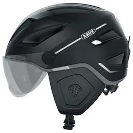 Fahrradhelm Abus "PEDELEC 2.0 ACE" Gr. M, schwarz (velvet schwarz), Helme, M Kopfumfang: 52cm - 57cm
