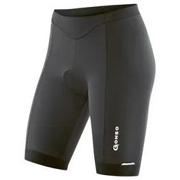 Fahrradhose Gonso "Fortuna", Damen, Gr. 38, Normalgr&ouml;&szlig;en, schwarz, 80% Polyester, 20% Elastan, Hosen Fahrradhose, kurze Damen Radlerhose mit Sitzpolster, strapazierf&auml;hige Radhose