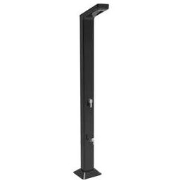 Solardusche Ubbink "SOLARIS PREMIUM LED", schwarz, B:16,8cm H:228cm L:16,8cm, Aluminium, Outdoorduschen, mit LED-Beleuchtung am Duschkopf