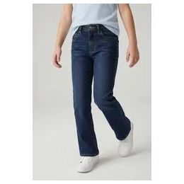 Levi's Bootcut-Jeans LEVI'S KIDS "LVG 726 HIGH RISE FLARE JEANS", M&auml;dchen, Gr. 8 (128), N-Gr, blau (complex), Denim/Jeans, Obermaterial: 69% Baumwolle, 28% Polyester, 2% diverse Faserarten, 1% Elasthan, bootcut fit, Jeans, for GIRLS
