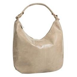 Shopper Bruno Banani, Damen, Gr. B/H/T: 40cm x 33cm x 4cm onesize, beige, Leder, leicht gl&auml;nzend, unifarben, Taschen Shopper, echt Leder