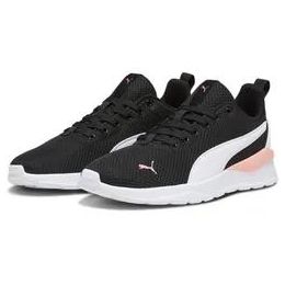 Sneaker Puma "ANZARUN LITE", Damen, Gr. 38,5, schwarz (Puma schwarz, Puma wei&szlig;, peach smoothie), Textil, Schuhe Sneaker, mit atmungsaktivem Textil-Obermaterial, mit SOFTFOAM+ Einlegesohle