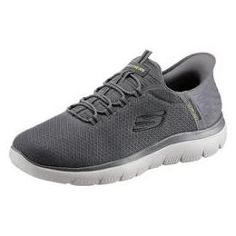 Slip-On Sneaker Skechers "SUMMITS-HIGH RANGE", Herren, Gr. 47,5, grau, Textil, Schuhe, Freizeitschuh mit Slip Ins-Fersenpart f&uuml;r einen leichten Einstieg, Topseller
