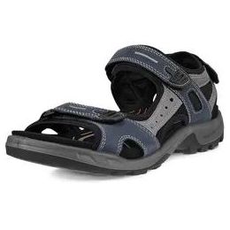 Outdoorsandale Ecco "Offroad", Damen, Gr. 44, blau (marine grau), Nubukleder, Schuhe Outdoorsandale, Sommerschuh, Klettschuh, Outdoorschuh, in Trekking-Optik