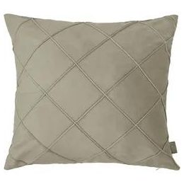Dekokissen "Samt Ladina Mit Biesen", beige (sand beige, unifarben), B:50cm L:50cm, Polyester, LeGer Home by Lena Gercke, Dekokissen_Sitzkissen_Kissenh&uuml;llen, Kissenh&uuml;lle o. F&uuml;llung, 1 Stk 50x50 - Bestseller mit 5 Sternebewertung