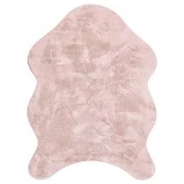 Fellteppich Paco Home "Pelt 640", rosa, B:100cm H:16mm L:200cm, Polyester, Teppiche, Fellteppich, Kunstfell, Uni Farben, sehr weicher Flor