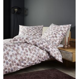 Bettw&auml;sche Janine "Feinbiber65176 0", rosa (altrosa beere), B/L: 155cm x 220cm, 1 Stk., 1 Stk., Feinbiber, B/L: 80cm x 80cm, Feinbiber, Obermaterial: 100% Baumwolle, Bettw&auml;sche, Bettw&auml;sche, mit Reissverschluss