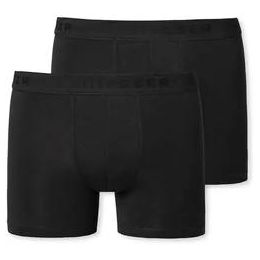 Boxershorts Schiesser "Boxershort 2er Pack", Jungen, Gr. 164, schwarz, Obermaterial: 95% Baumwolle CO. 5% Elasthan EL., Unterhosen