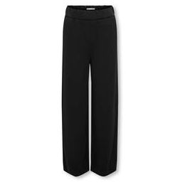 Schlupfhose KIDS Only "KOGPOPTRASH LIFE WIDE PANT PNT NOOS", M&auml;dchen, Gr. 116, N-Gr, schwarz, Web, Obermaterial: 63% Viskose, 32% Nylon, 5% Elasthan, unifarben, loose fit normal, Hosen Schlupfhose
