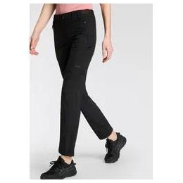 Zip-off-Hose CMP, Damen, Gr. 46, N-Gr, schwarz (nero), Obermaterial: 89% Polyester, 11% Elasthan, Hosen, Elastisch & Schnell trocknend & Atmungsaktiv