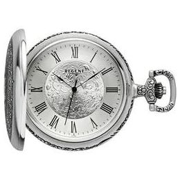 Regent Uhren Taschenuhr REGENT "P723-19457740", silber (silberfarben), Taschenuhren, Damen, Taschenuhr, Herrenuhr, Handaufzug, Acrylglas, Geschenkidee