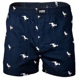 Webboxer Happy Shorts "Web-Boxershorts 1er Pack", Damen, Gr. L, bunt (m&ouml;we), Obermaterial: 100% Baumwolle CO., Unterhosen