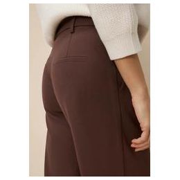 Anzughose Tamaris, Damen, Gr. 44, N-Gr, braun, Web, Obermaterial: 63% Polyester, 33% Viskose, 4% Elasthan, unifarben, l&auml;ssig geschnitten lang, Hosen Anzughose, mit weitem Bein