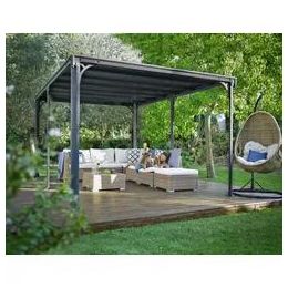 Pavillon PALRAM - CANOPIA "Milano 4300", grau (grau, grau), B/H/T: 309cm x 225cm x 426cm, Pavillons, BxT: 309x426 cm