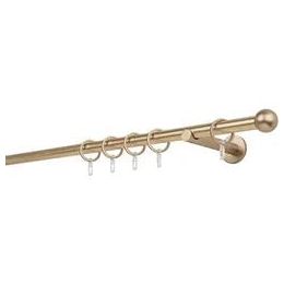 Gardinenstange mydeco "20mm Ball Wandtr&auml;ger 12 cm", grau (messingfarben), L:210cm, Gardinenstangen