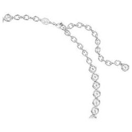 Collier Swarovski "Imber Tennis", silber (metallfarben, kristallwei&szlig;), Halsketten, Damen, Metall, L: 45 B: 7mm, Collier, mit Swarovski Kristall, B:7mm