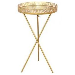 Beistelltisch, gold (goldfarben, goldfarben, spiegelglas), B:40cm H:71cm T:40cm, HOFMANN LIVING AND MORE, Tische, Beistelltisch, Sicherheits-Spiegelgalsplatte
