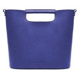Schultertasche Gretchen "Crocus Shoulderbag", Damen, Gr. B/H/T: 13,5cm x 27cm x 33cm, blau (royalblau), Leder, unifarben, Taschen Schultertasche, aus italienischem Rindsleder