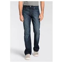 Levi's Bootcut-Jeans LEVI'S "527 SLIM BOOT CUT", Herren, Gr. 30, L&auml;nge 34, blau (comin round the moun), Denim/Jeans, Obermaterial: 99% Baumwolle, 1% Elasthan, slim fit, Jeans, in cleaner Waschung