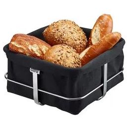 Brotkorb Gefu "BRUNCH eckig", schwarz, B:21,9cm H:11,2cm, Lebensmittelaufbewahrungsbeh&auml;lter, Brotkorb, perfekt f&uuml;r Brot & Br&ouml;tchen