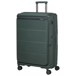 Hartschalen-Trolley Samsonite "PARALUX, verschiedene Gr&ouml;&szlig;en und Farben", Gr. B/H/T: 50cm x 75cm x 31cm 105 l, olive, Polypropylen, Koffer, mit arretierbarem und versenkbarem Druckknopf-Trolleysystem