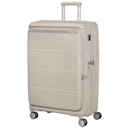 Hartschalen-Trolley Samsonite "PARALUX, verschiedene Gr&ouml;&szlig;en und Farben", Gr. B/H/T: 50cm x 75cm x 31cm 105 l, stone grau, Polypropylen, Koffer, mit arretierbarem und versenkbarem Druckknopf-Trolleysystem