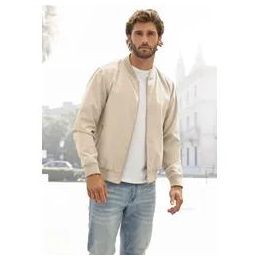 Bomberjacke John Devin "/ Blouson mit Rippkragen", Herren, Gr. XXL (60/62), beige, Web, Obermaterial: 100% Polyester. Futter: 100% Polyester, unifarben, regular fit h&uuml;ftlang, Rundhals, 2-Naht-&Auml;rmel Rippb&uuml;ndchen, Jacken Bomberjacke, Pilotenjacke / &Uuml;bergangsjacke mit Innentasche, regular fit, Topseller