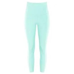 Leggings WINSHAPE "7/8-Tights HWL317C", Damen, Gr. XL, Normalgr&ouml;&szlig;en, gr&uuml;n (delicate mint), 85% Polyester, 15% Elasthan, Hosen Leggings, mit V-Shape Applikation und Core-Bund