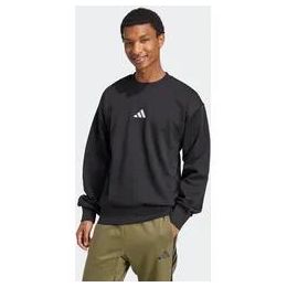Sweatshirt Adidas SPORTSWEAR "ESSENTIALS FEELCOZY", Herren, Gr. XL, schwarz-wei&szlig; (schwarz, wei&szlig;), Obermaterial: 70% Baumwolle, 30% Polyester, normal, Rundhals, angesetztes B&uuml;ndchen, Sweatshirts Sweatshirt