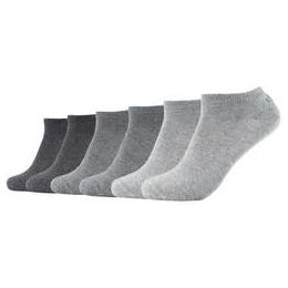 Sneakersocken s.Oliver "6er Pack", Herren, Gr. 43-46, grau (anthrazit), 75% Baumwolle, 24% Polyamid, 1% Elasthan, uni, Socken Sneakersocken