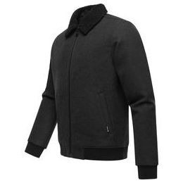 Outdoorjacke Ragwear "Sivval Felt", Herren, Gr. XL (54), grau (dunkelgrau), angeraute Sweatware, Obermaterial: 100% Polyester. Innenfutter: 100% Polyester. Wattierung: 100% Polyester, l&auml;ssig geschnitten h&uuml;ftbedeckend, hoch geschlossener Ausschnitt, &Auml;rmel ohne &Auml;rmelschlitz Rippb&uuml;ndchen, Jacken Outdoorjacke, l&auml;ssige Herren Jacke in Woll-Optik mit Teddypl&uuml;sch-Kragen