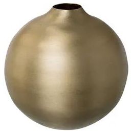 Tischvase CREATIV DECO "Dekovase aus Aluminium", gold (goldfarben), H:13cm &Oslash;:16,5cm, Aluminium, Vasen, H&ouml;he ca. 13 cm, Dekoobjekt
