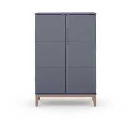 Highboard OTTO HOME "Maryd", grau (grau, wotan eiche), B:80cm H:121cm T:41cm, Holzwerkstoff, MDF, Sideboards, Highboard, Hochkommode mit Untergestell in Holzoptik
