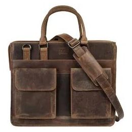 Aktentasche BAGAN, Gr. B/H/T: 35cm x 30cm x 8cm onesize, braun, Leder, Taschen, echt Leder