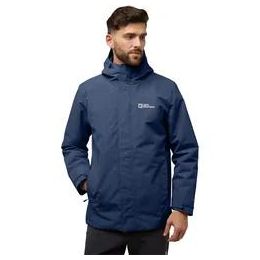 3-in-1-Funktionsjacke Jack Wolfskin "ALTENBERG 3IN1", Herren, Gr. 3XL, blau (midnight sky), Obermaterial: 100% Polyester, hoch geschlossener Ausschnitt, mit verstellbarem Klettverschluss, Jacken