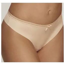 String s.Oliver, Damen, Gr. 36/38, beige (puder), Microtouch, Obermaterial: 65% Polyamid, 35% Elasthan, Unterhosen String, SEAMLESS mit nahtloser Verarbeitung und h&uuml;bscher Spitzenborte