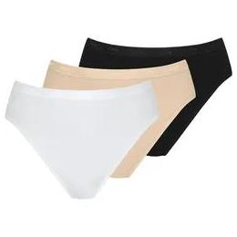 Jazz-Pants Slips Mey "Best Of", Damen, Gr. 40, 3 Stk., schwarz-wei&szlig; (wei&szlig;, schwarz,), Single Jersey, Obermaterial: 97% Baumwolle, 3% Elasthan, bedruckt, unifarben, k&ouml;rpernah, Unterhosen, ohne auftragende Seitenn&auml;hte