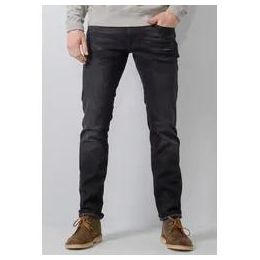 Regular-fit-Jeans PETROL INDUSTRIES "RUSSEL", Herren, Gr. 31, L&auml;nge 34, schwarz (schwarz stone), Denim/Jeans, Obermaterial: 86% Baumwolle, 12% Polyester, 2% Elasthan, normal, Jeans, mit Fade-out Effekten