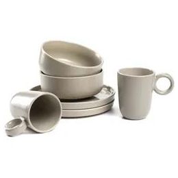 Geschirr-Set Leonardo "ROMA, Geschirrset, 6-teilig", beige, 6 Stk., Keramik, Geschirr-Sets, Geschirr-Set, Fr&uuml;hst&uuml;cks Set, Service, sp&uuml;lmaschinengeeignet
